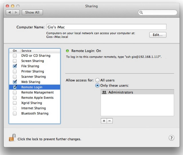 OS X Goodies: OS X Lion File Sharing, Web Sharing and Remote Login