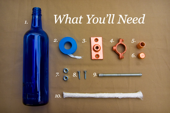 Como hacer una antorcha reciclando botellas de vino