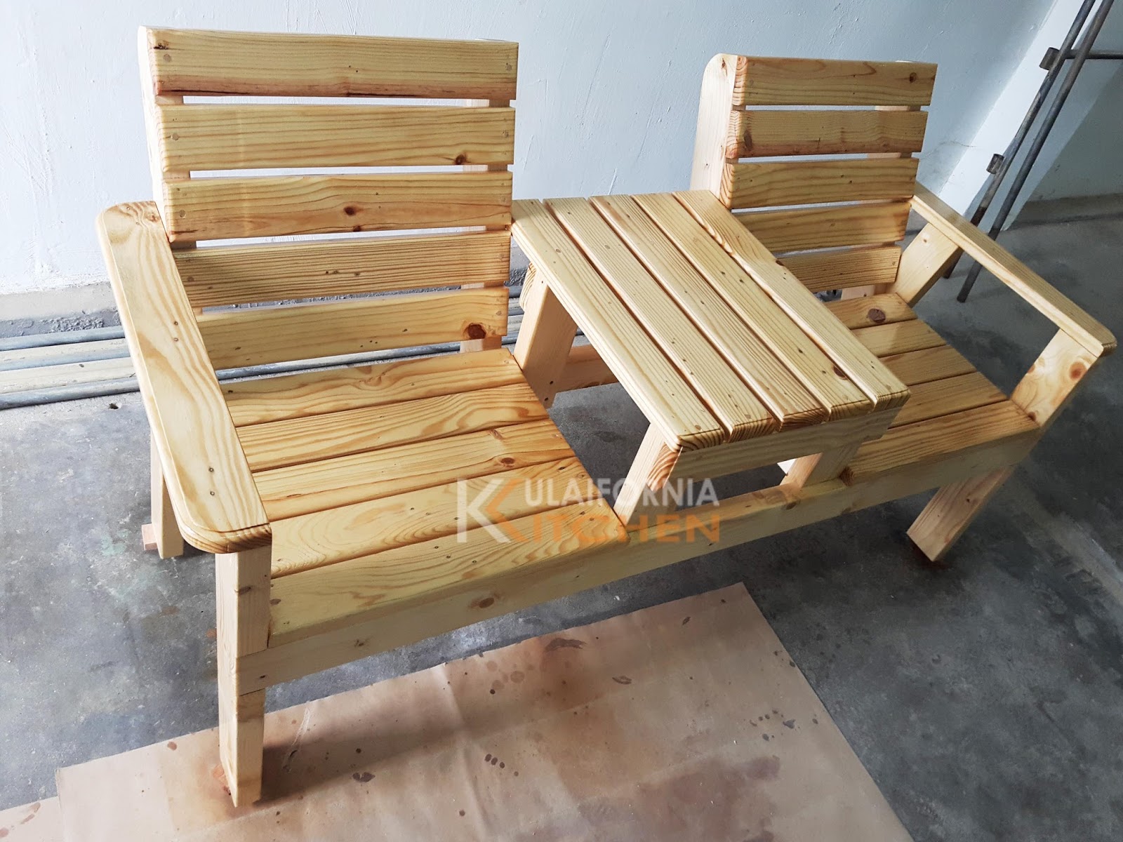 Furniture and kitchen cabinet: Twin seat bench / kerusi panjang berkembar