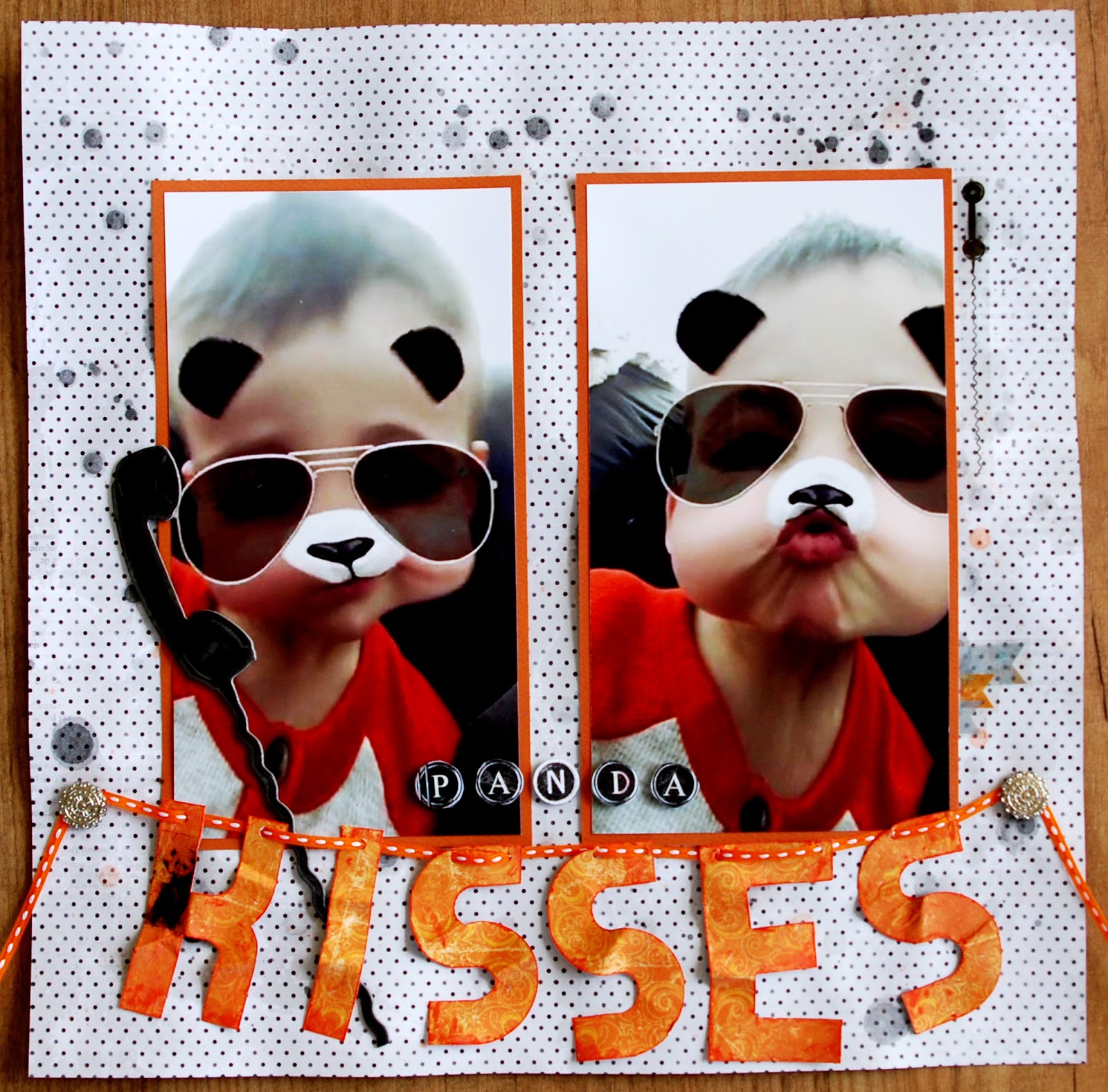 Fotobella Panda Kisses Layout