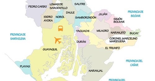 Ecuador: Cantones de la Provincia del Guayas