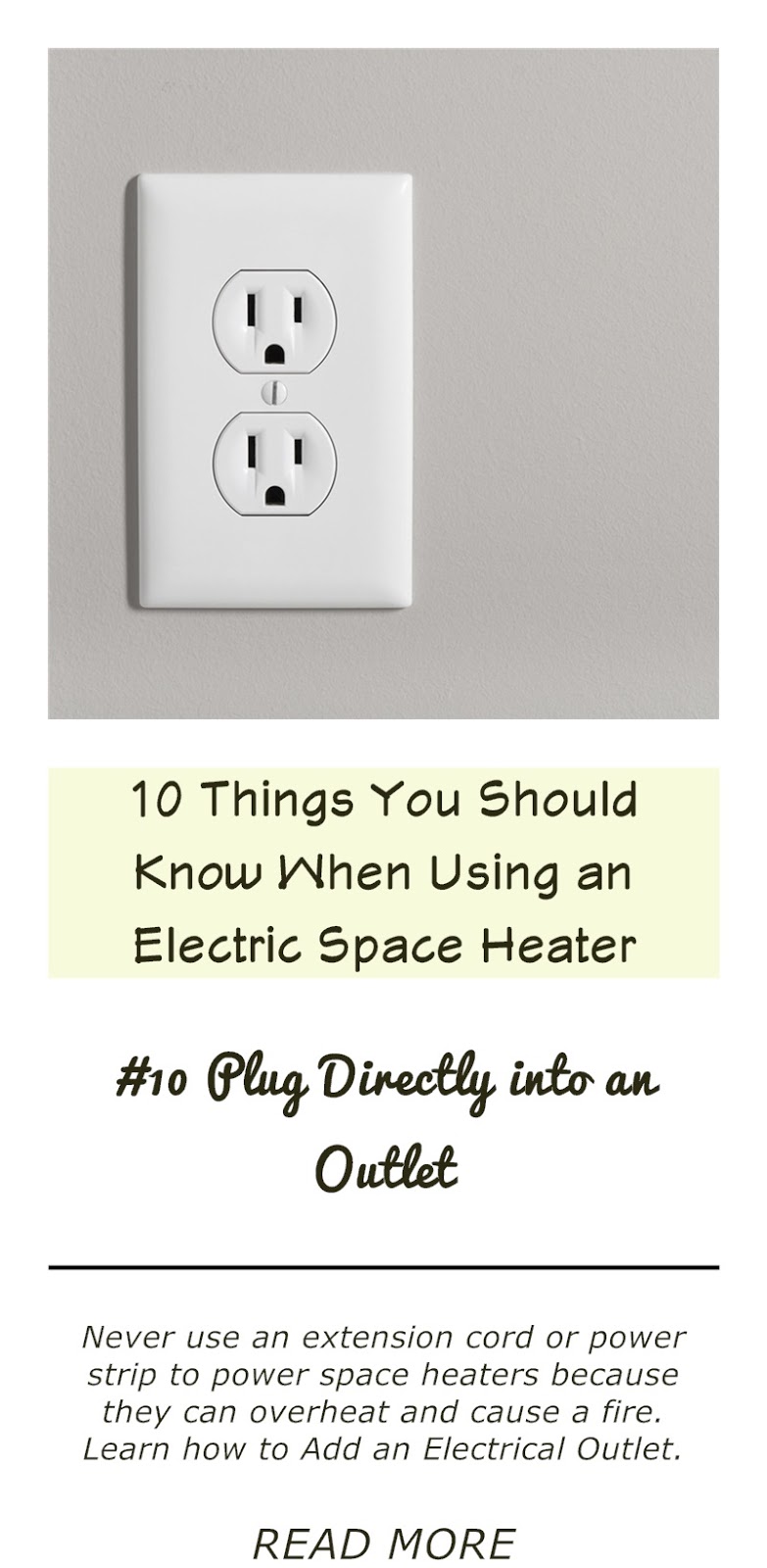 10 Things You Should Know When Using an Electric Space Heater