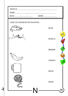 ENSINANDO E APRENDENDO COM A PROFª ANA ALICE: ATIVIDADES COM A LETRA N