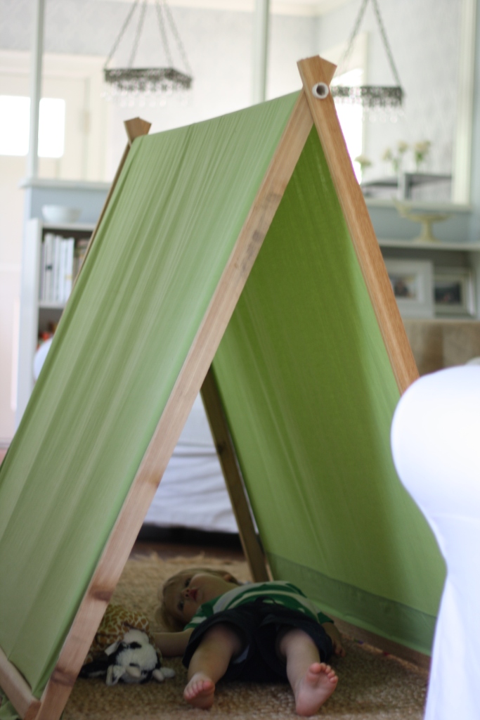 A Barefoot Day: DIY A-Frame Tent For Kids