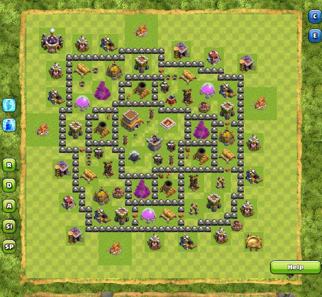 makeney: Newest base TH 8 COC with dark barrack