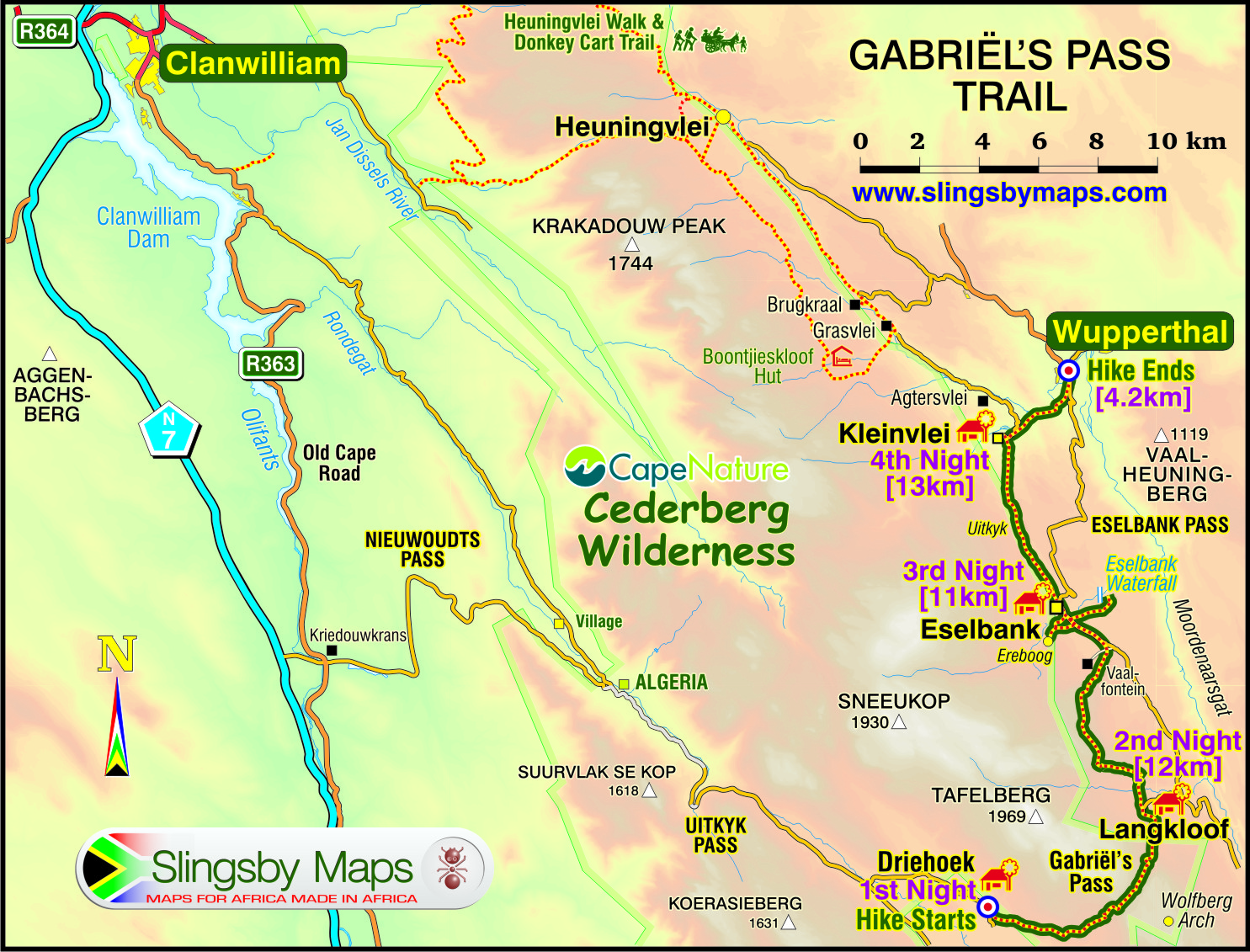 Hike the Cederberg: the Map: March 2012