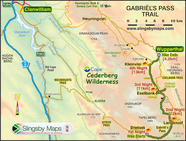 Hike the Cederberg: the Map: March 2012
