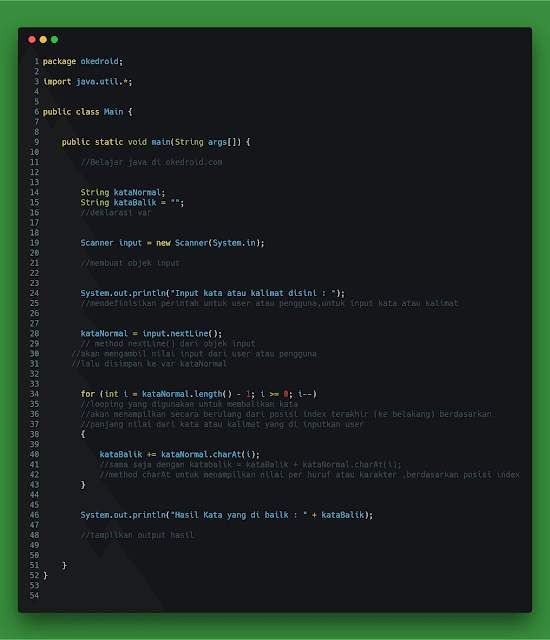 Contoh Jadwal Membalikan Kata String Di Java - Java Media Kita