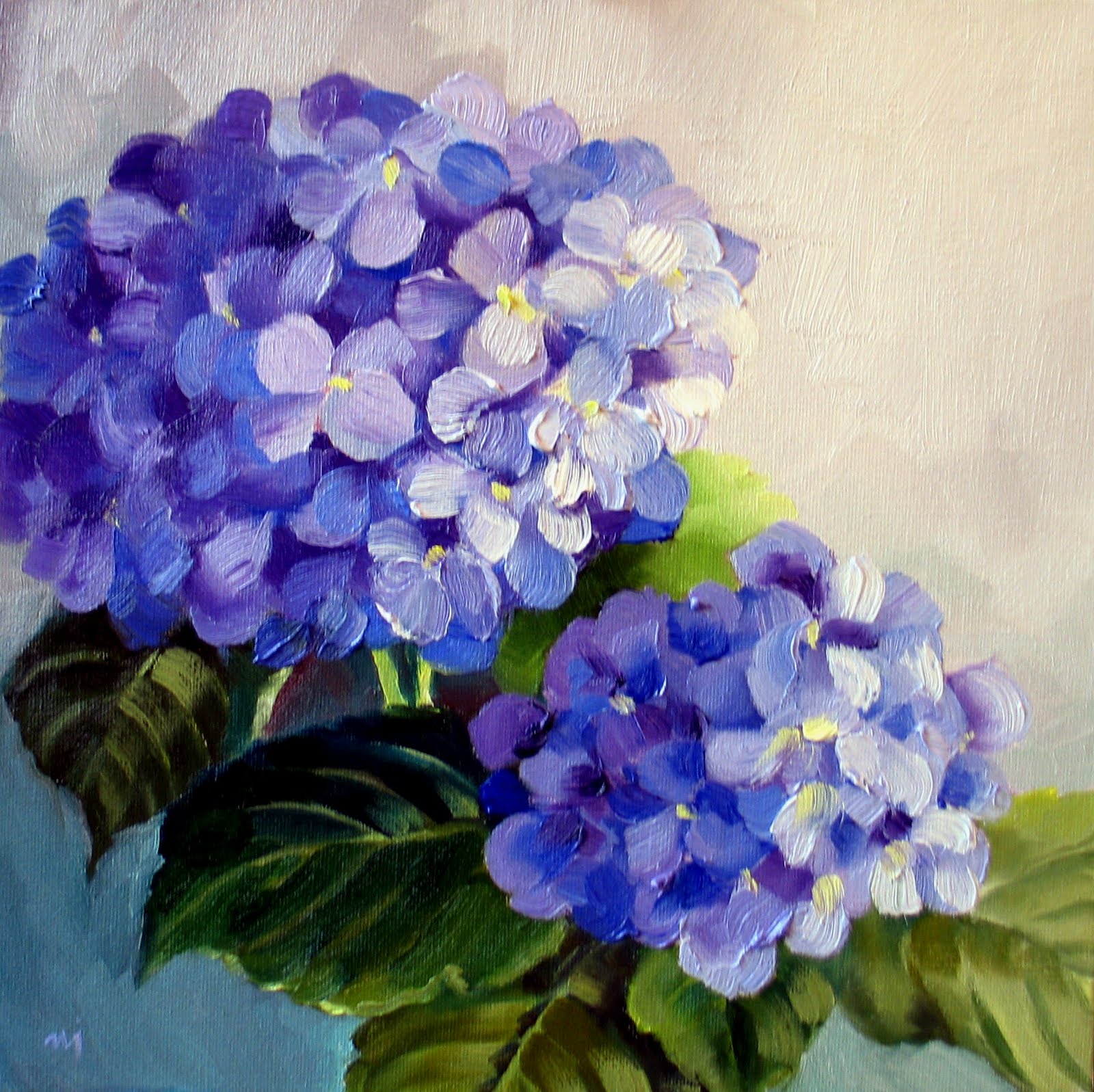 Nel39;s Everyday Painting: 2/27/11 3/6/11 - Hydrangea