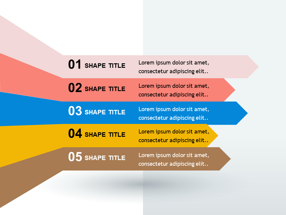 3D Five Step Line PowerPoint Templates - PowerPoint Free