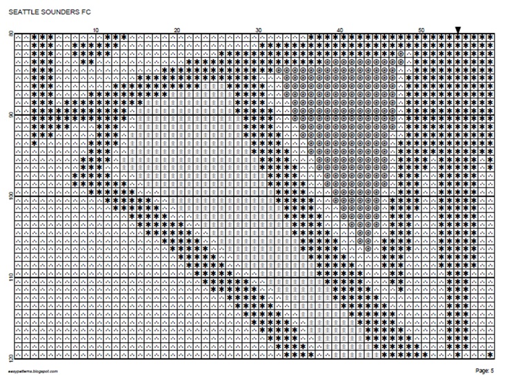 EASY PATTERNS: Seattle Sounders FC cross-stitch pattern