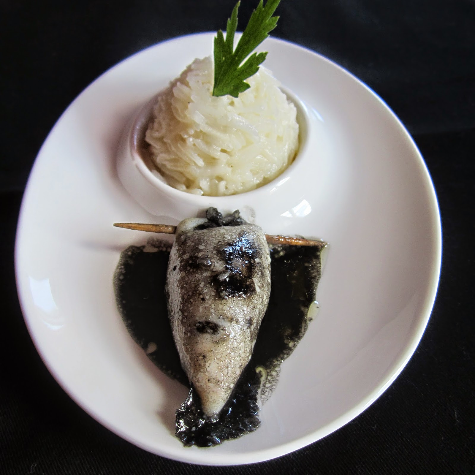 LAS RECETAS DE LA NENA: CHIPIRON RELLENO EN SU TINTA CON ARROZ