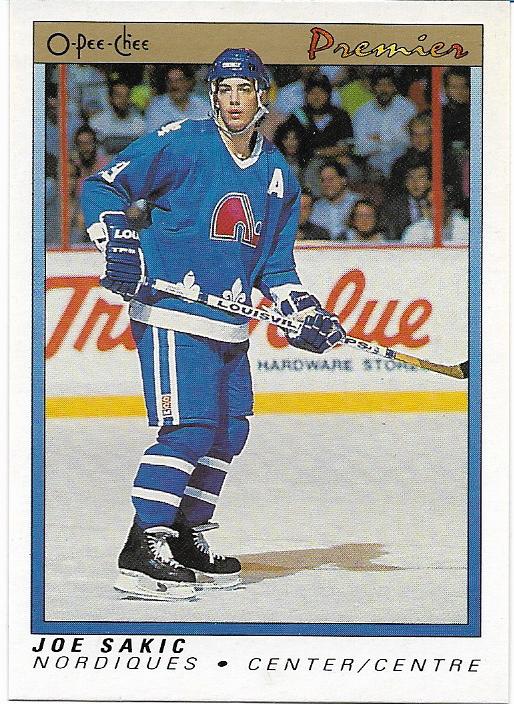 My PCs--one card at a time: Joe Sakic card #12 1990-91 OPC Premier #102