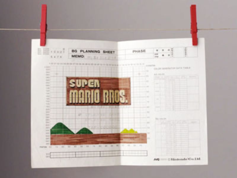 See Original Graph Paper Sketches That Became 'Super Mario Bros ...
