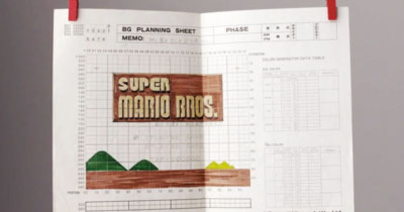 See Original Graph Paper Sketches That Became 'Super Mario Bros ...