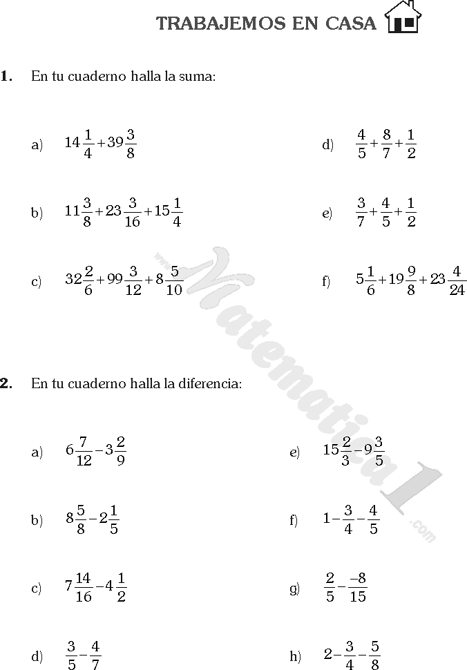 OPERACIONES CON FRACCIONES EJEMPLOS Y EJERCICIOS DE MATEMÁTICAS DE ...
