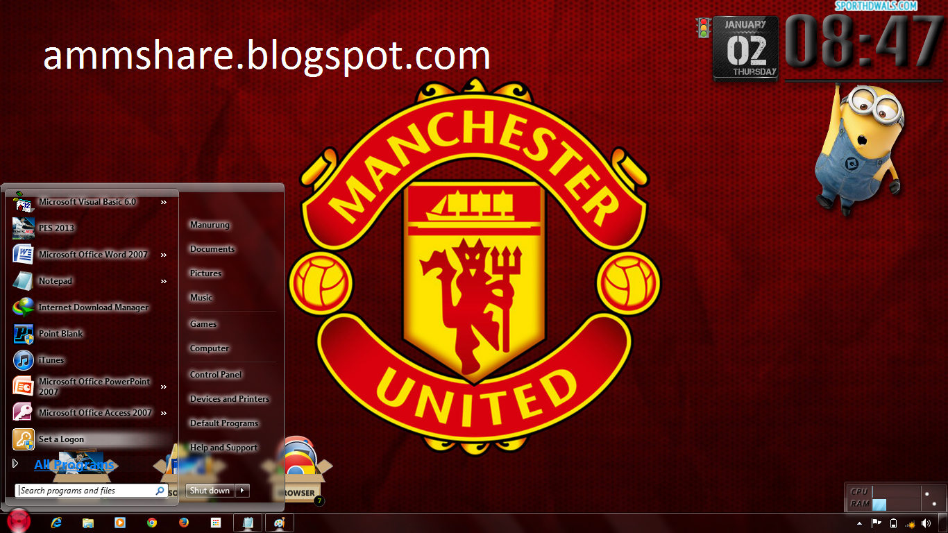 Theme Manchester United Windows 7 AMM Share