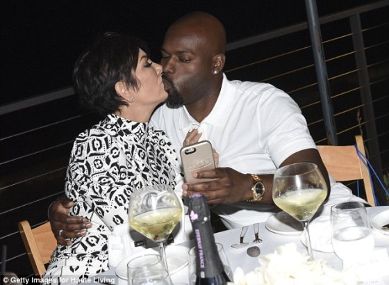 Pics: Kris Jenner gets a kiss from her man as her family gathers to ...