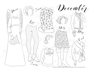 Paper Doll School: December Paper Doll - Set 5