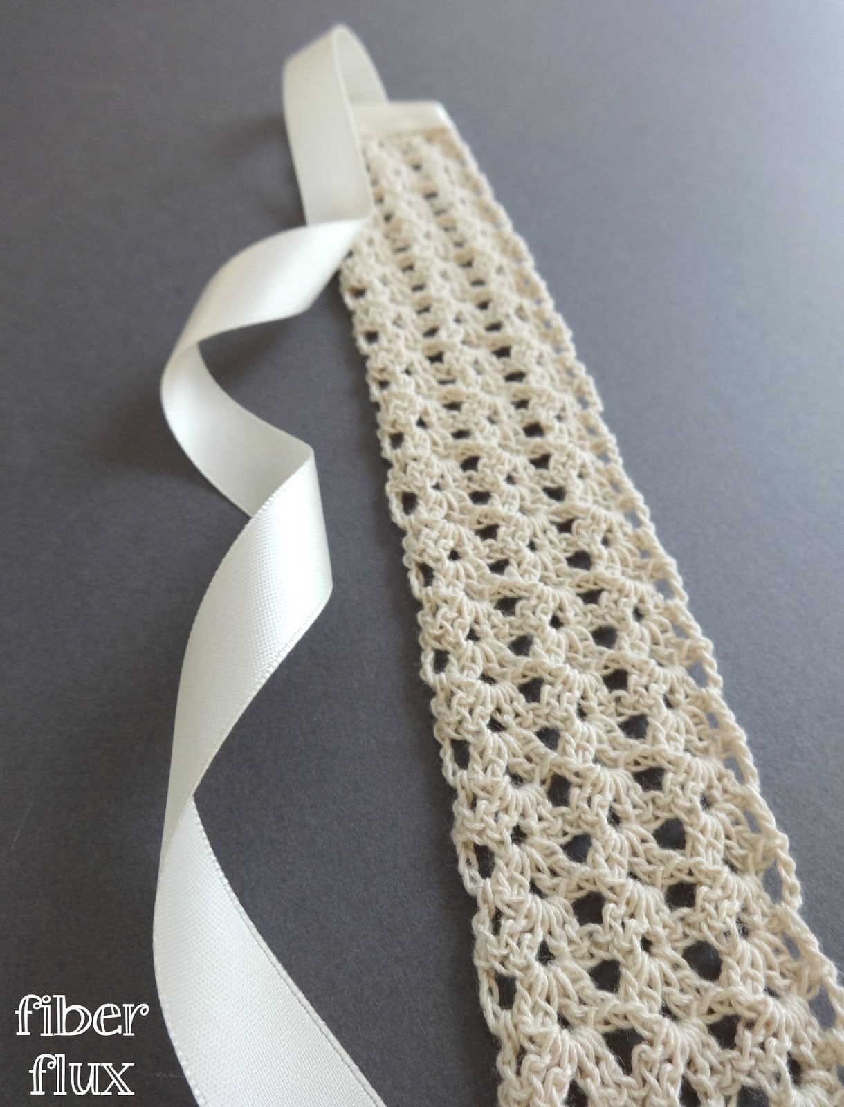 Fiber Flux: Bamboo Lace Headband and Necklace, Free Crochet Pattern