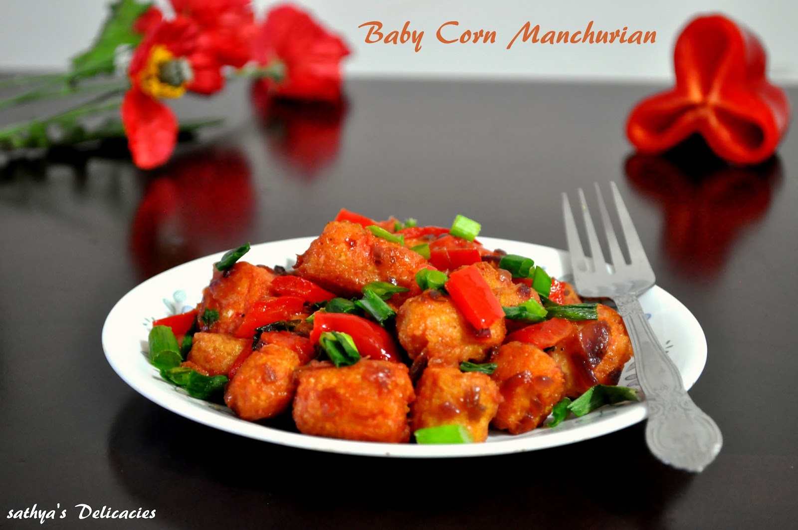 Sathya's Delicacies: Baby Corn Manchurian