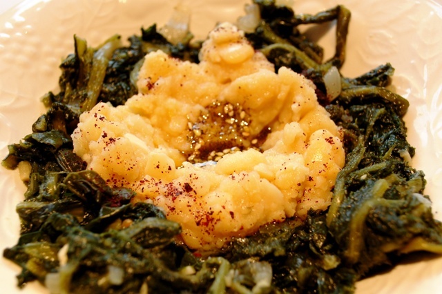 garden2gourmet: Fava and Greens (Foole M'Damas and Greens)