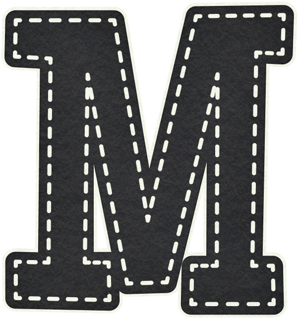 M. Michielin Alphabets: PONTILHADO BRANCO NO PRETO JPG