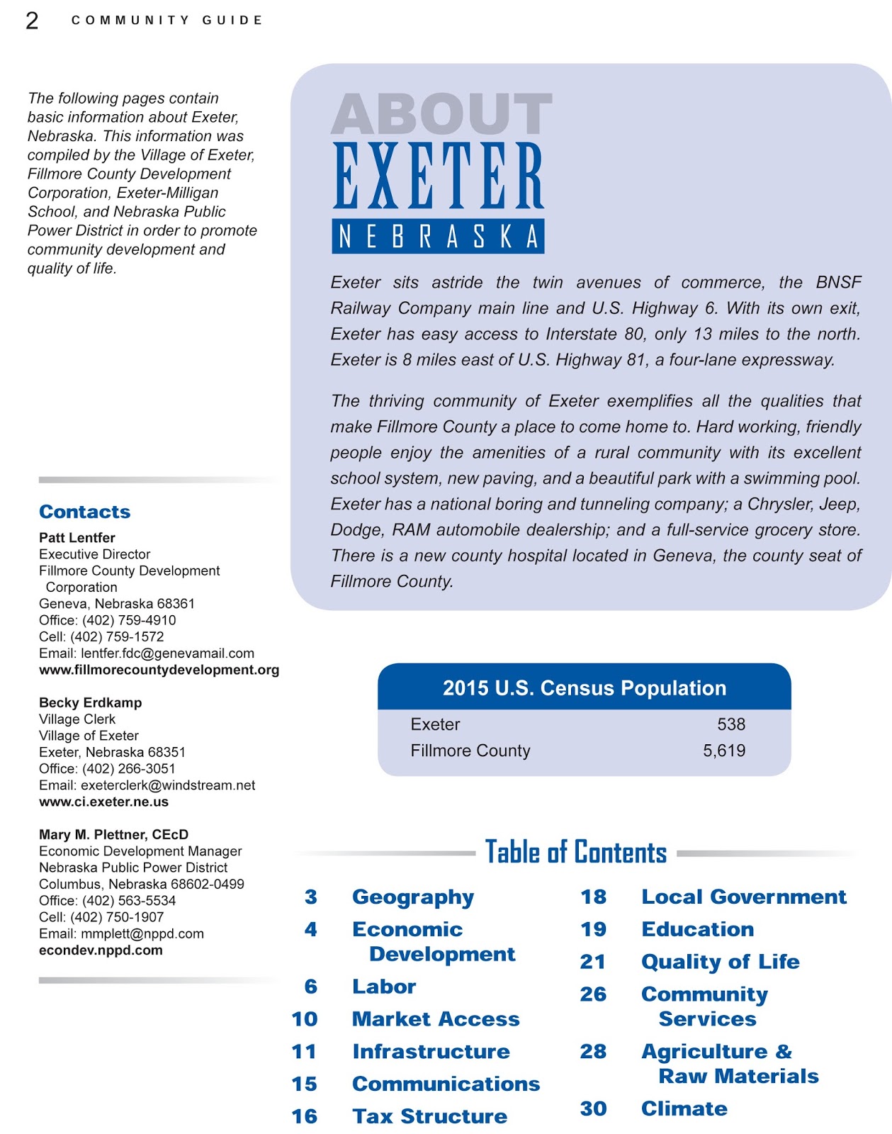 Village of Exeter: Exeter Community Guide