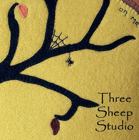 Three Sheep Studio: Stitching Cobwebs And Spiderwebs...