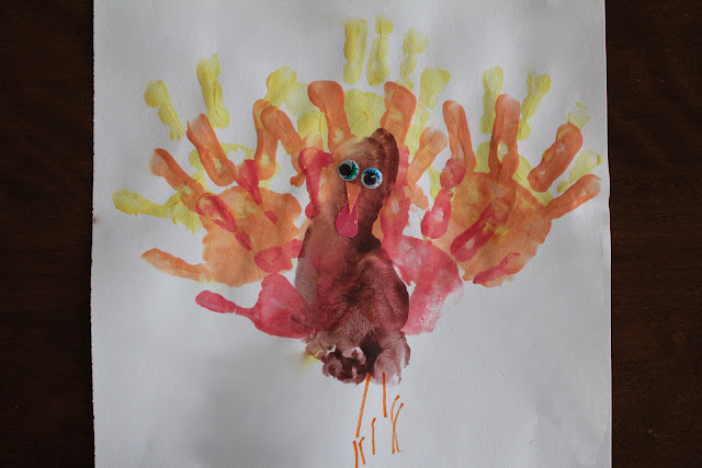 Thanksgiving Turkey Craft – Hand and Foot Prints | Motherhood and More