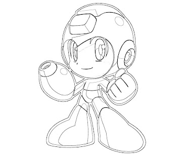 #3 Mega Man Coloring Page