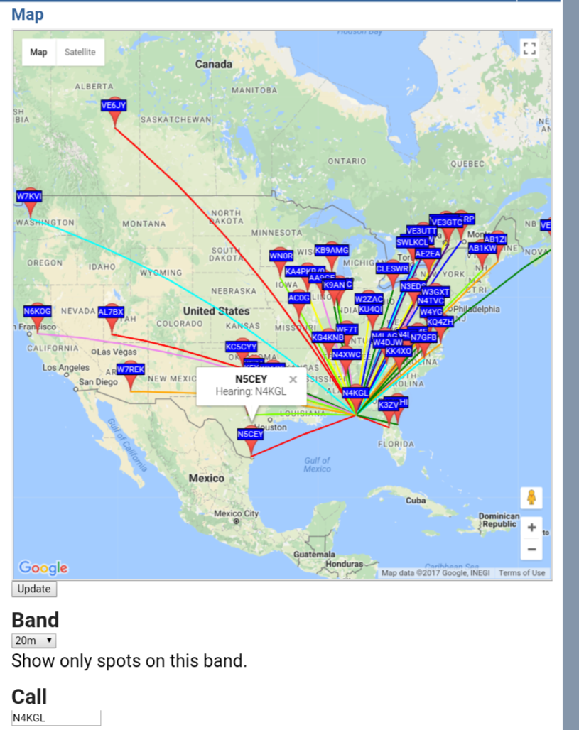 N4KGL - RaDAR: WSPR Comparison: Vertical vs. Dipole.