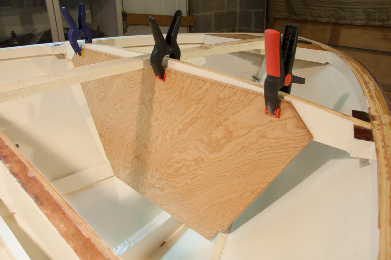 Michael's Boatbuilding Blog: Moving forward on the front bulkhead