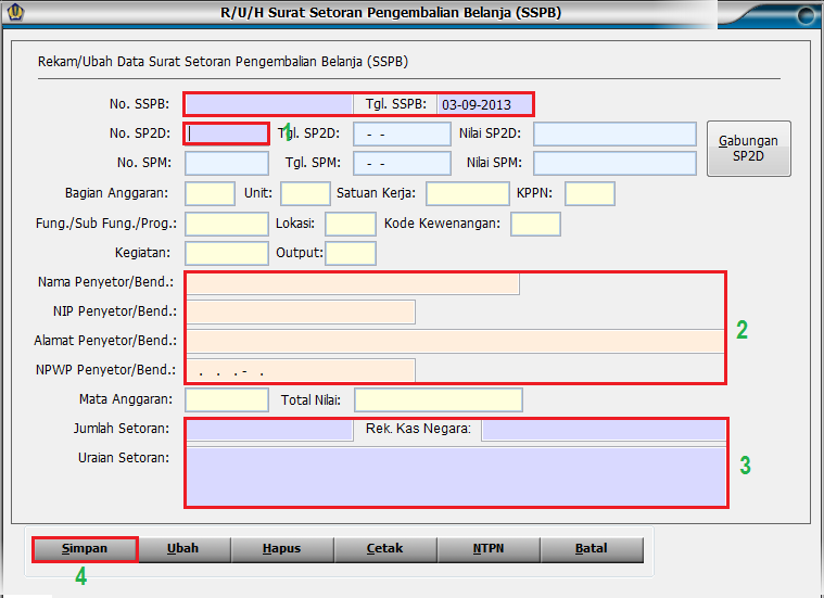 Cara Mengembalikan Pagu Atas Setoran Pengembalian Belanja Di Aplikasi SPM