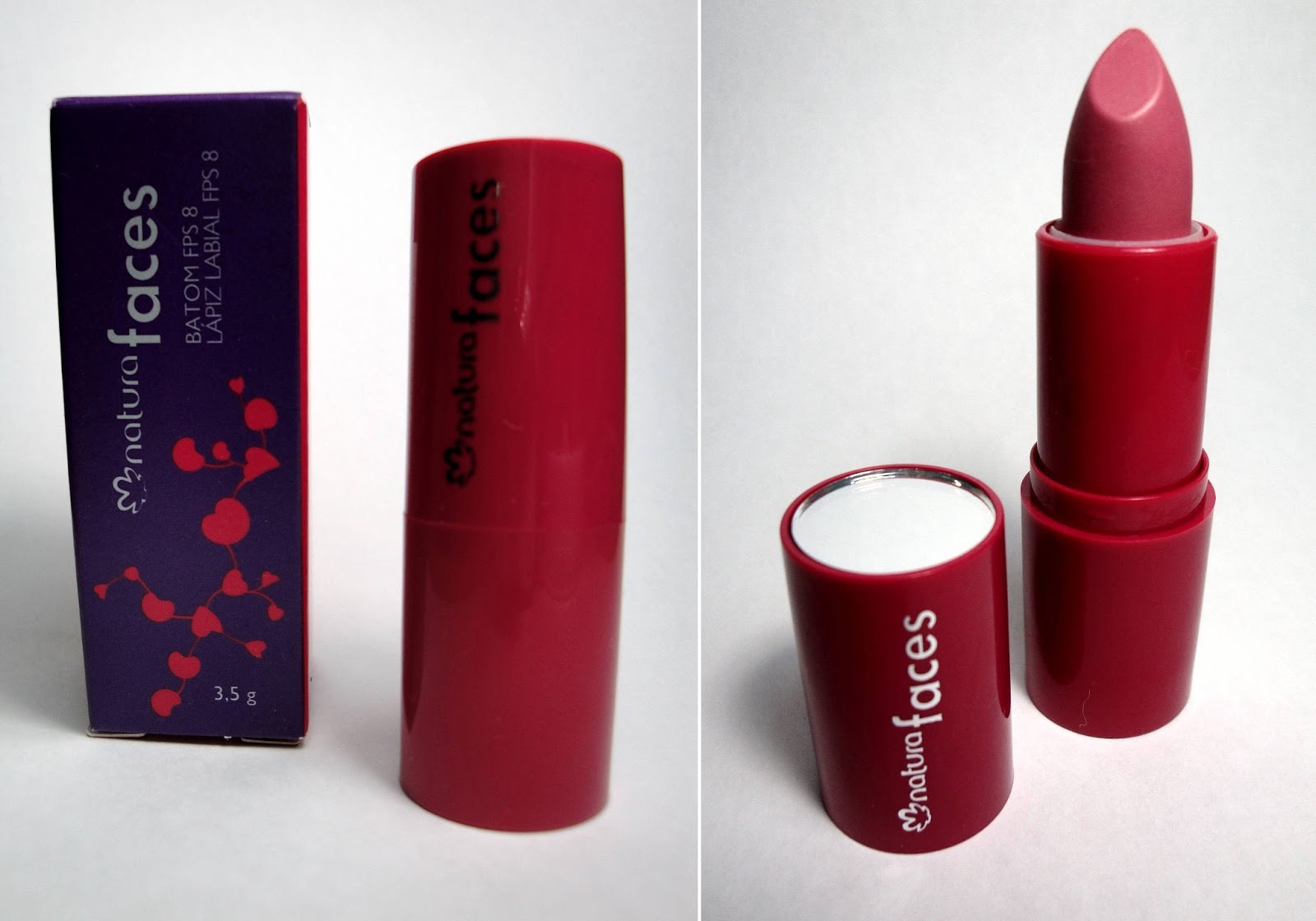 Punked Child: Resenha | Batom FPS 8 Natura Faces Cor Rosa Mimo @naturanet