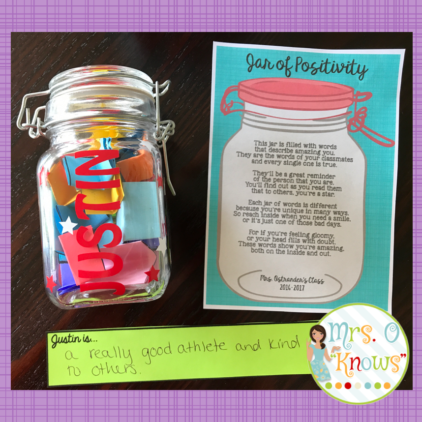 Jars of Positivity End of Year Gift - Mrs. O Knows