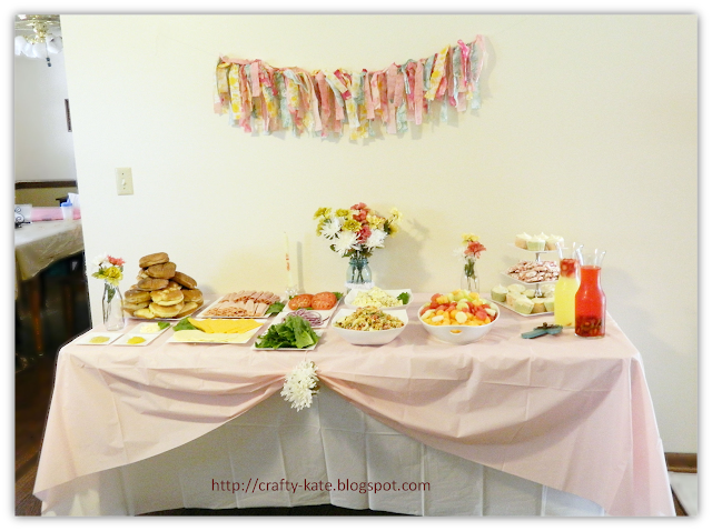 Crafty Kate: Baptism Luncheon Food Table