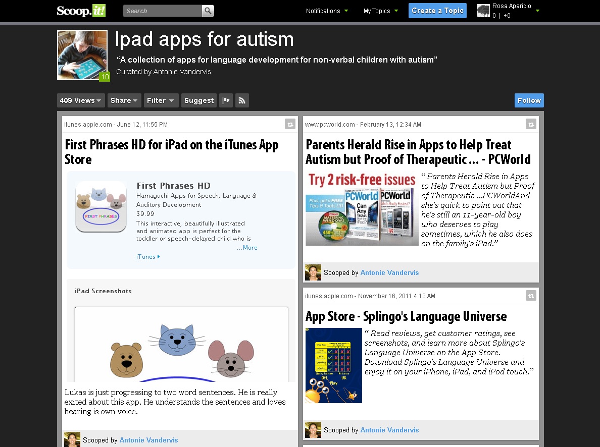 iPads y Autismo: Recursos: Ipad apps for autism