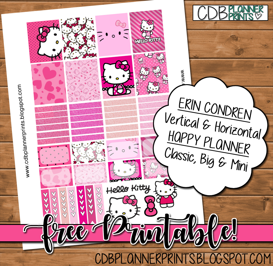 CDB Planner Prints: Hello Kitty