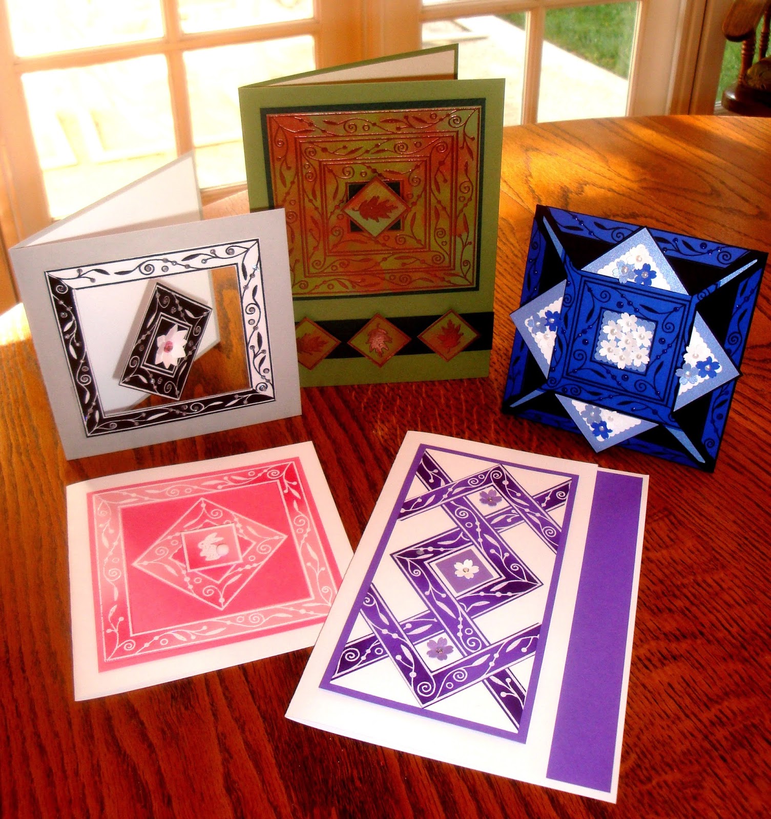 The Born Doodler: More Nesting Squares cards