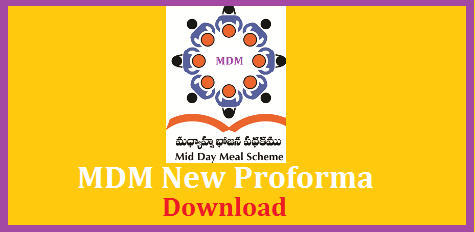 MDM Mid Day Meal New Proforma PDF and Word File Editable Download Here ...