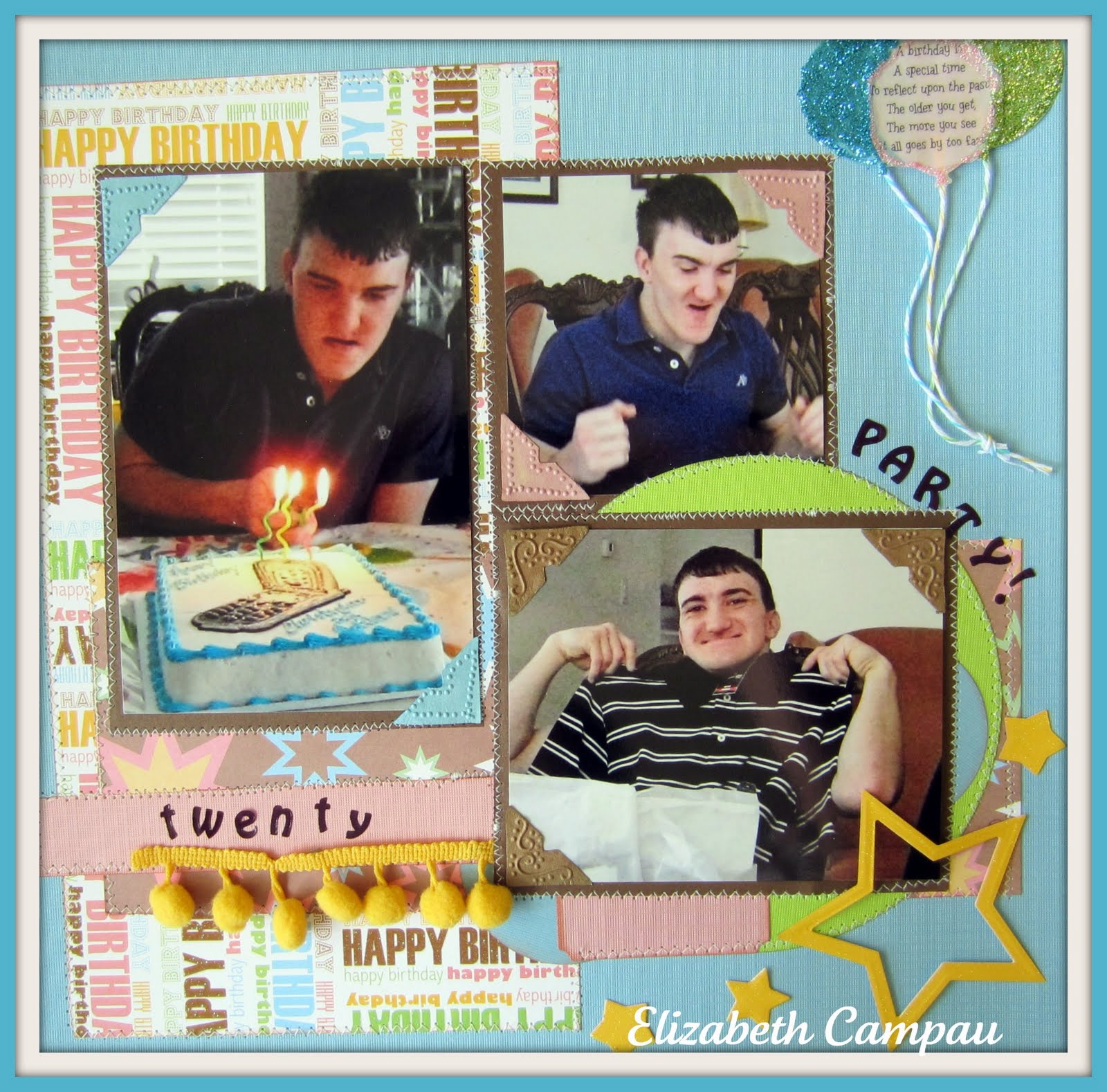 Visions of Paper: Party! Birthday Layout