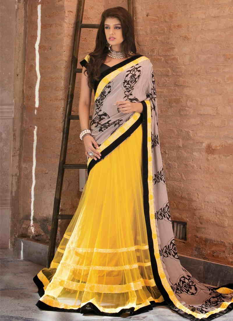 latest simple Sarees designs with many colours - Sari Info