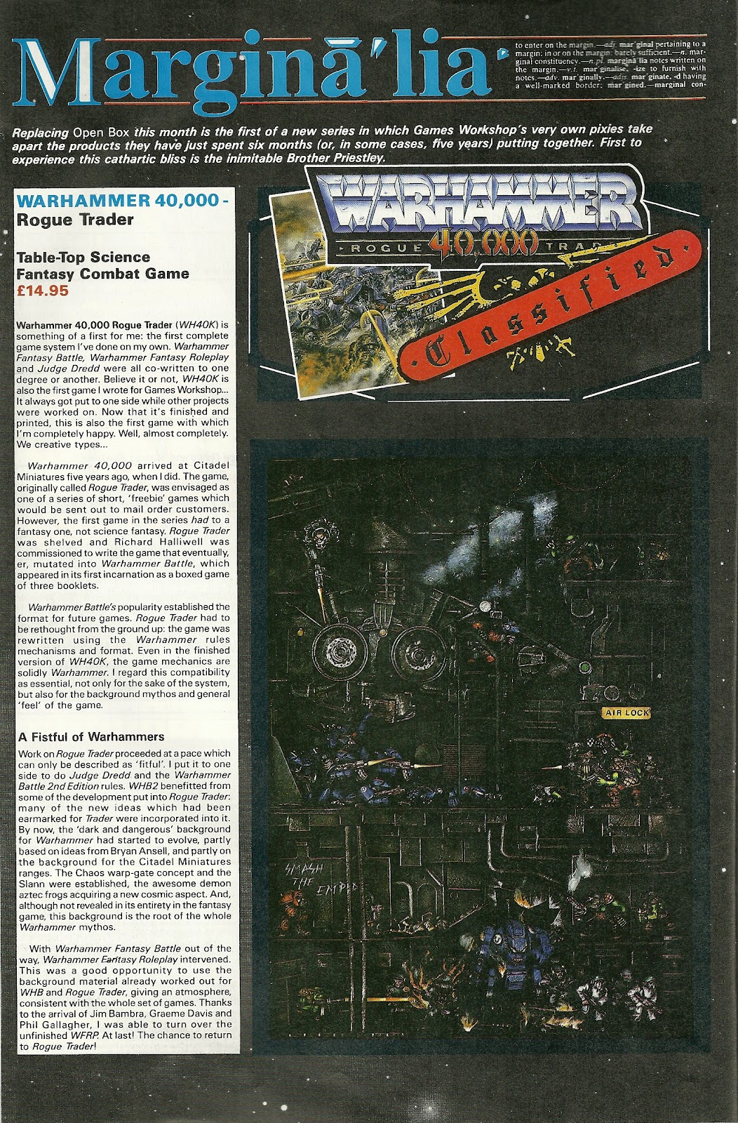 Warhammer 40,000 Rogue Trader Blog: Dark Technologies Part Two ...