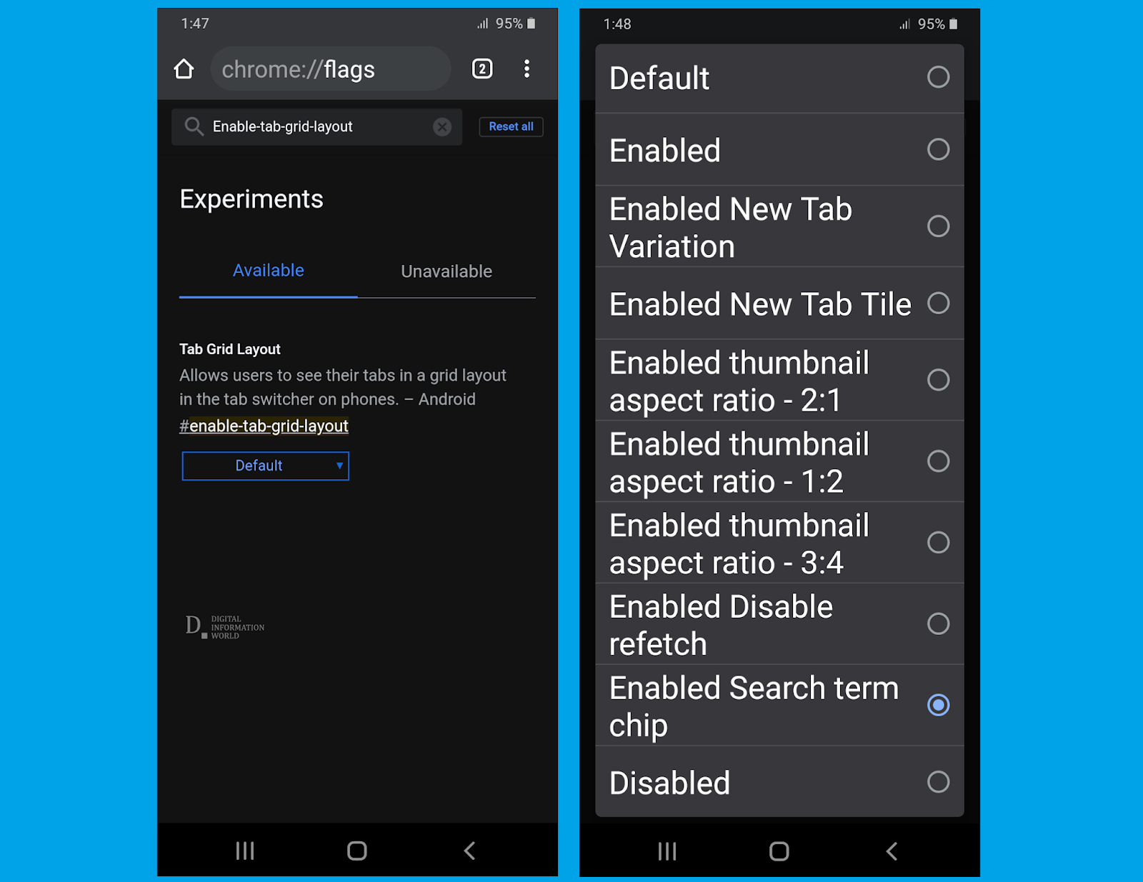 Google Chrome is testing a new ‘search term chip’ in its tab switcher ...