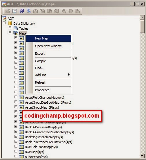 Coding Champ: AOT Maps in Microsoft Dynamics AX 2012