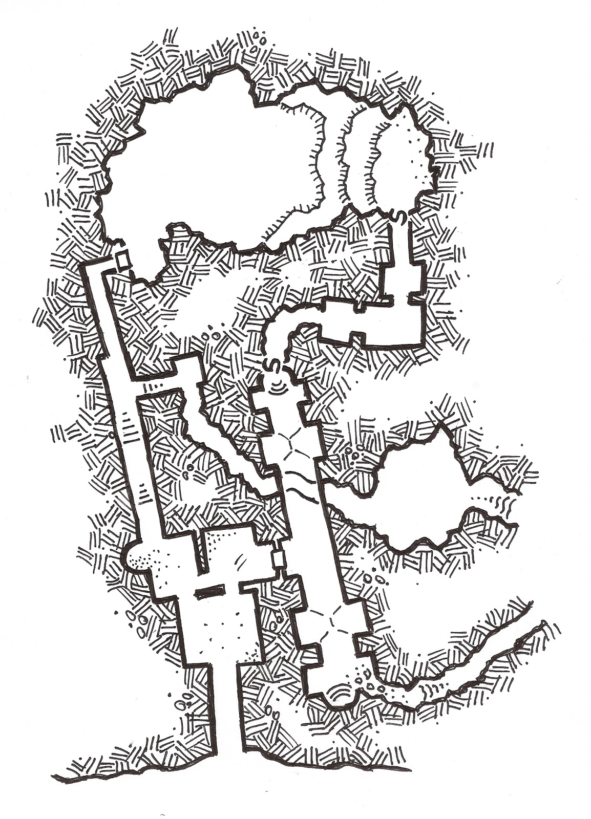 Carto Cacography: Hand-Drawn Dungeon Map