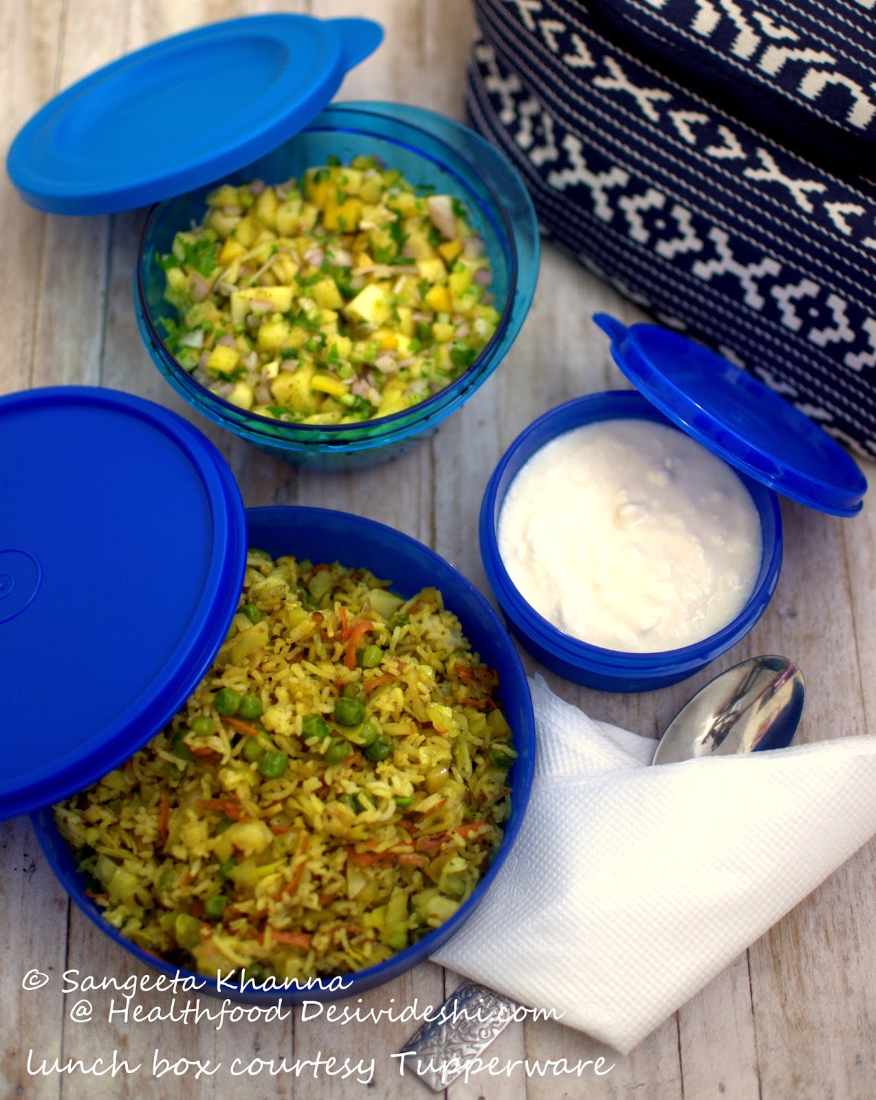 lunch boxes for adults | vegetable fried rice for dieters, mango salsa ...