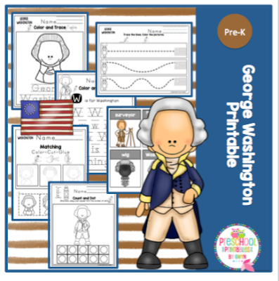 George Washington Printable - updated ~ Preschool Printables