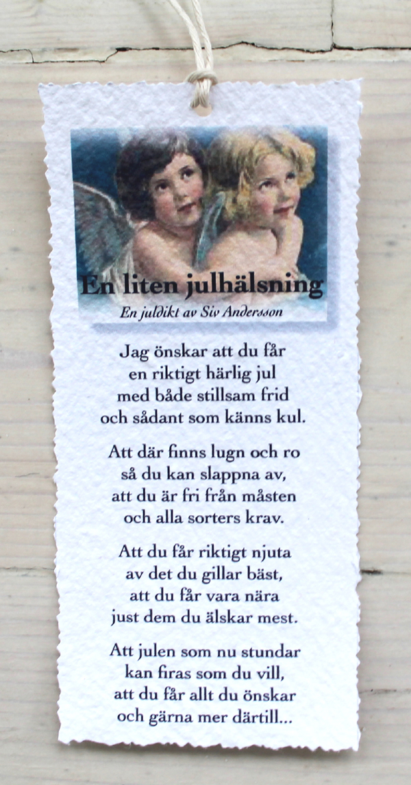 Annas idéer: Juldikter av Siv!